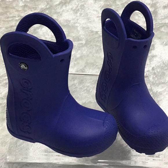 CROCS | Shoes | Crocs Rain Boots Blue C9 | Poshmark